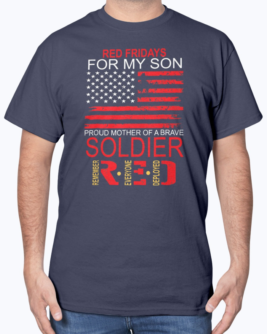 Red Friday Army Mom Soldier Military T-shirts – MotherProud